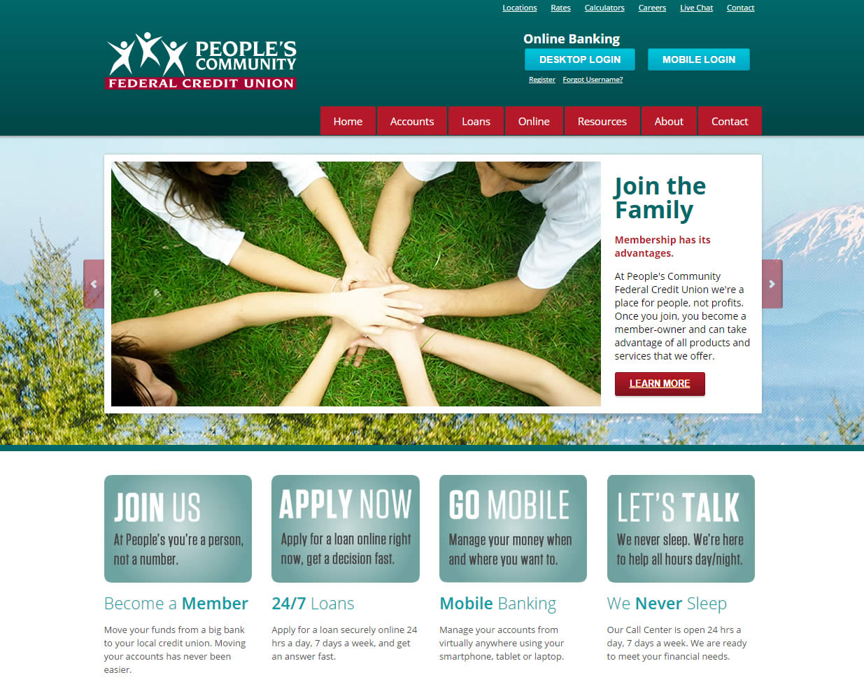 Web design portfolio for Credit Union Websites by Avtec Media Group