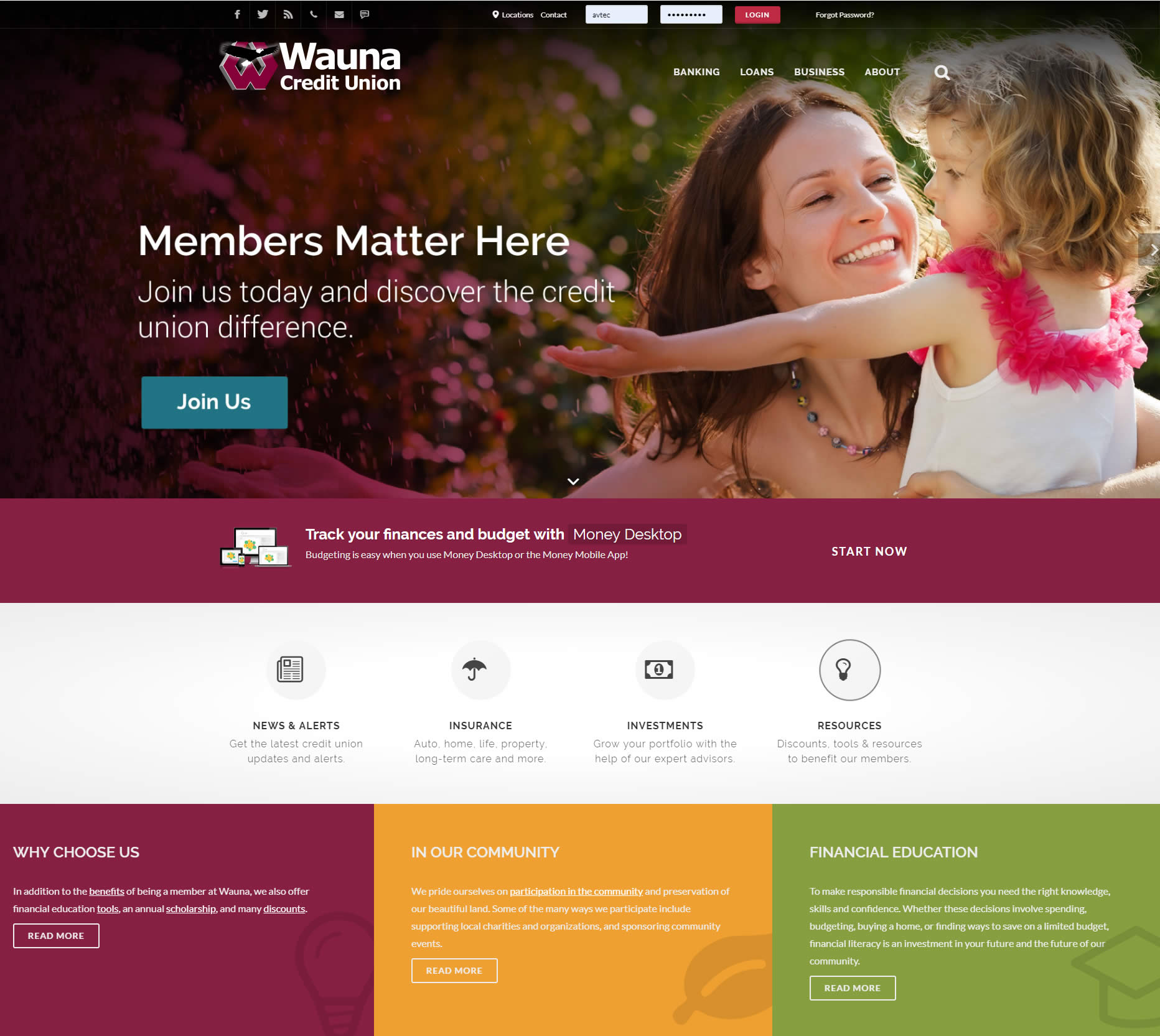 Credit Union Web Design Portfolio | Avtec Media Group